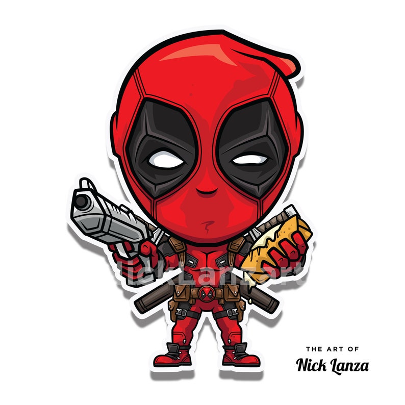 Deadpool Vinyl Sticker - Etsy