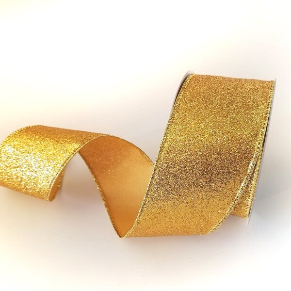 Gold Glitter Ribbon - Etsy