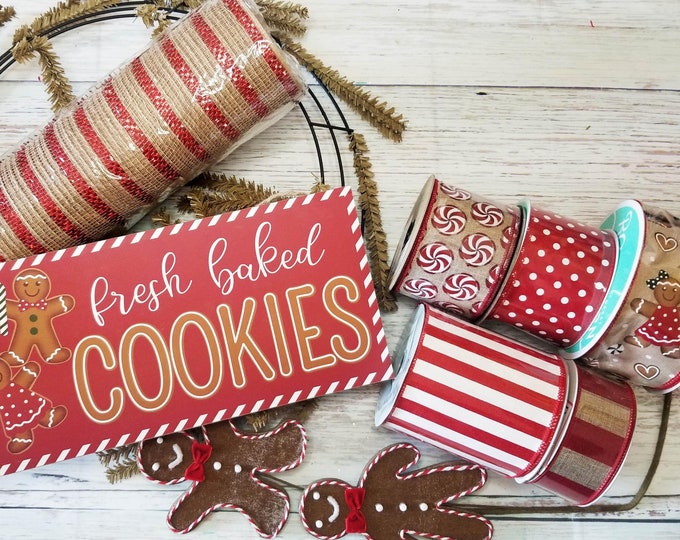 Christmas Wreath Kit, Gingerbread Wreath Kit, Christmas Cookie Wreath ...