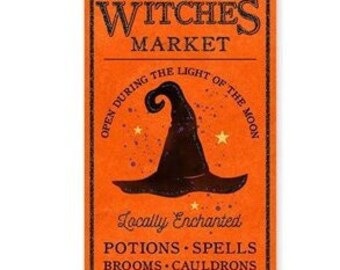 Witch Please Welcome Sign Witch Halloween Sign Orange - Etsy