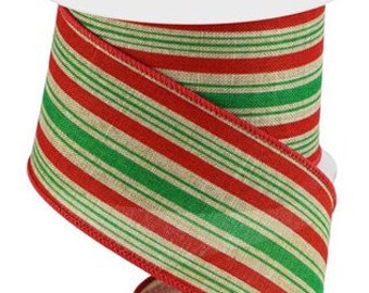 1.5 WIRED Holiday PLAID RIBBON for Christmas Red / - Etsy