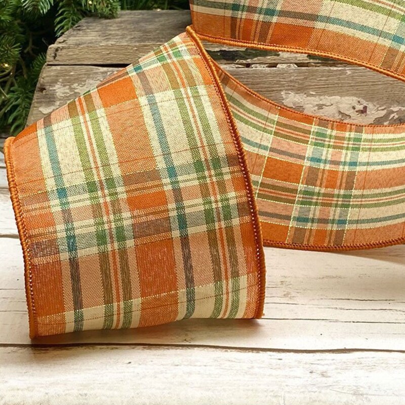Plaid Wired Ribbon - Etsy
