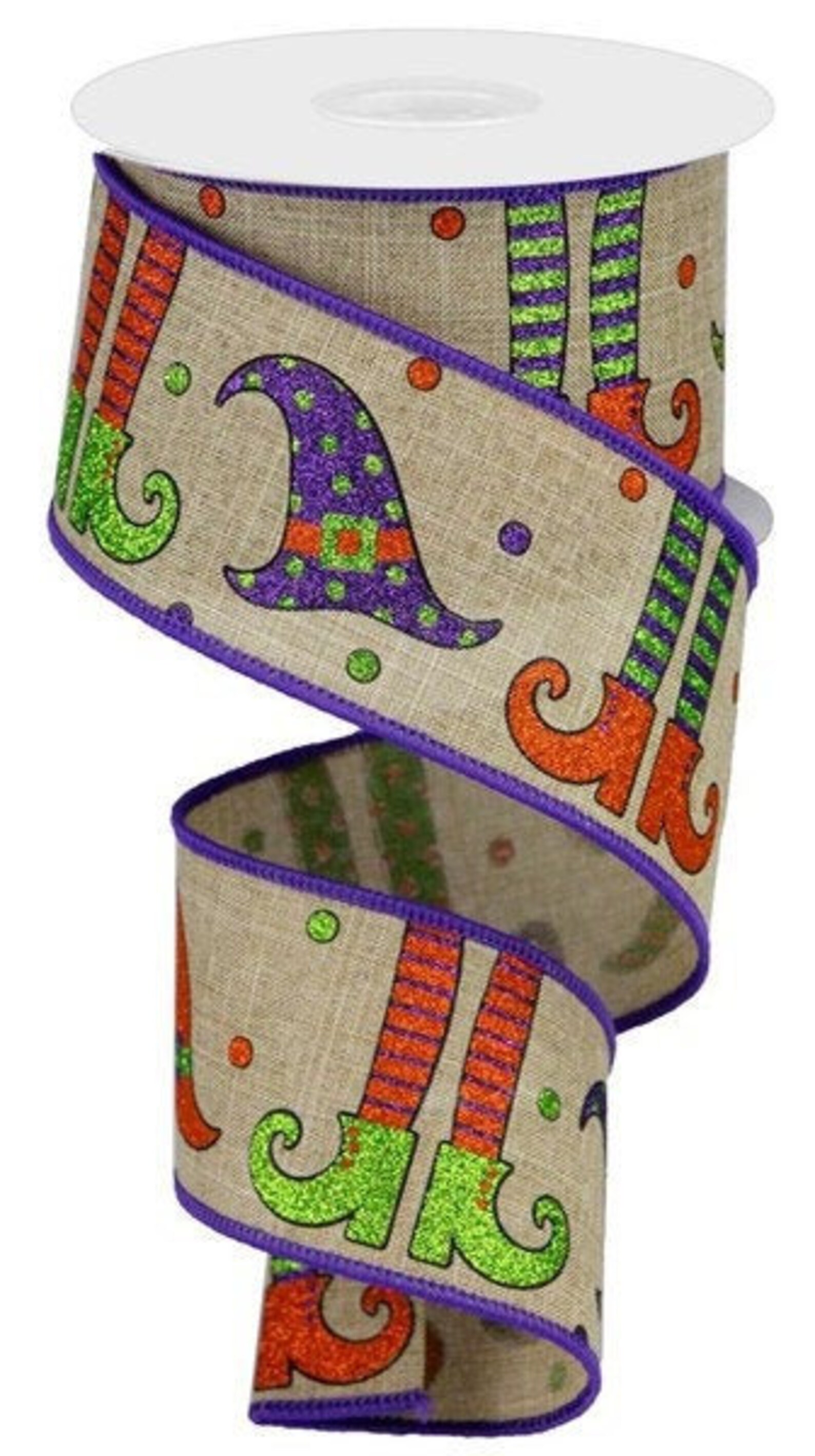 Wired Halloween Ribbon Halloween Witch Ribbon Witch Ribbon - Etsy