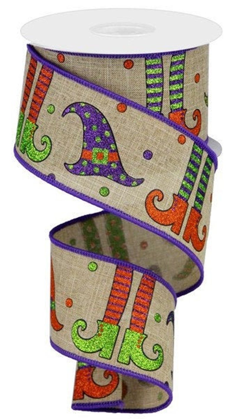 Wired Halloween Ribbon Halloween Witch Ribbon Witch Ribbon - Etsy