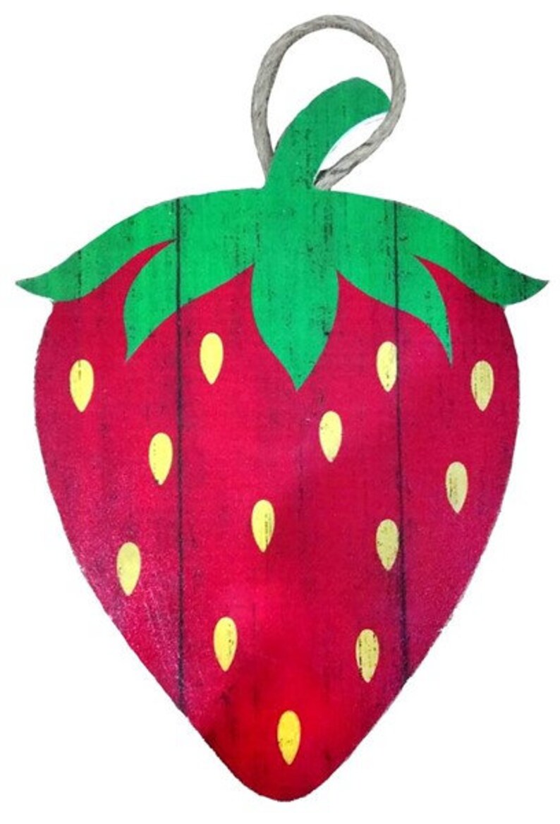 Strawberry Shaped Sign Strawberry Wood Sign Strawberry Decor - Etsy
