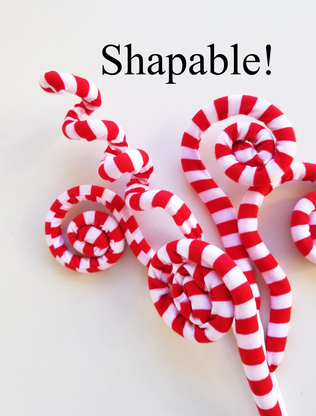 Candy Cane Swirl Pick Stem, Christmas Wreath Pick Stem, Valentine ...