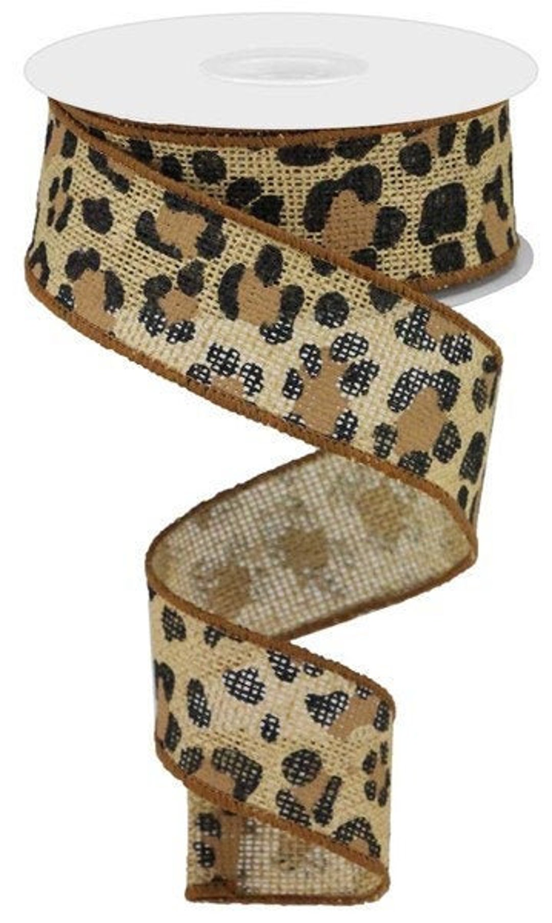 Wired Leopard Ribbon, Leopard Burlap Ribbon, Leopard Print Ribbon ...