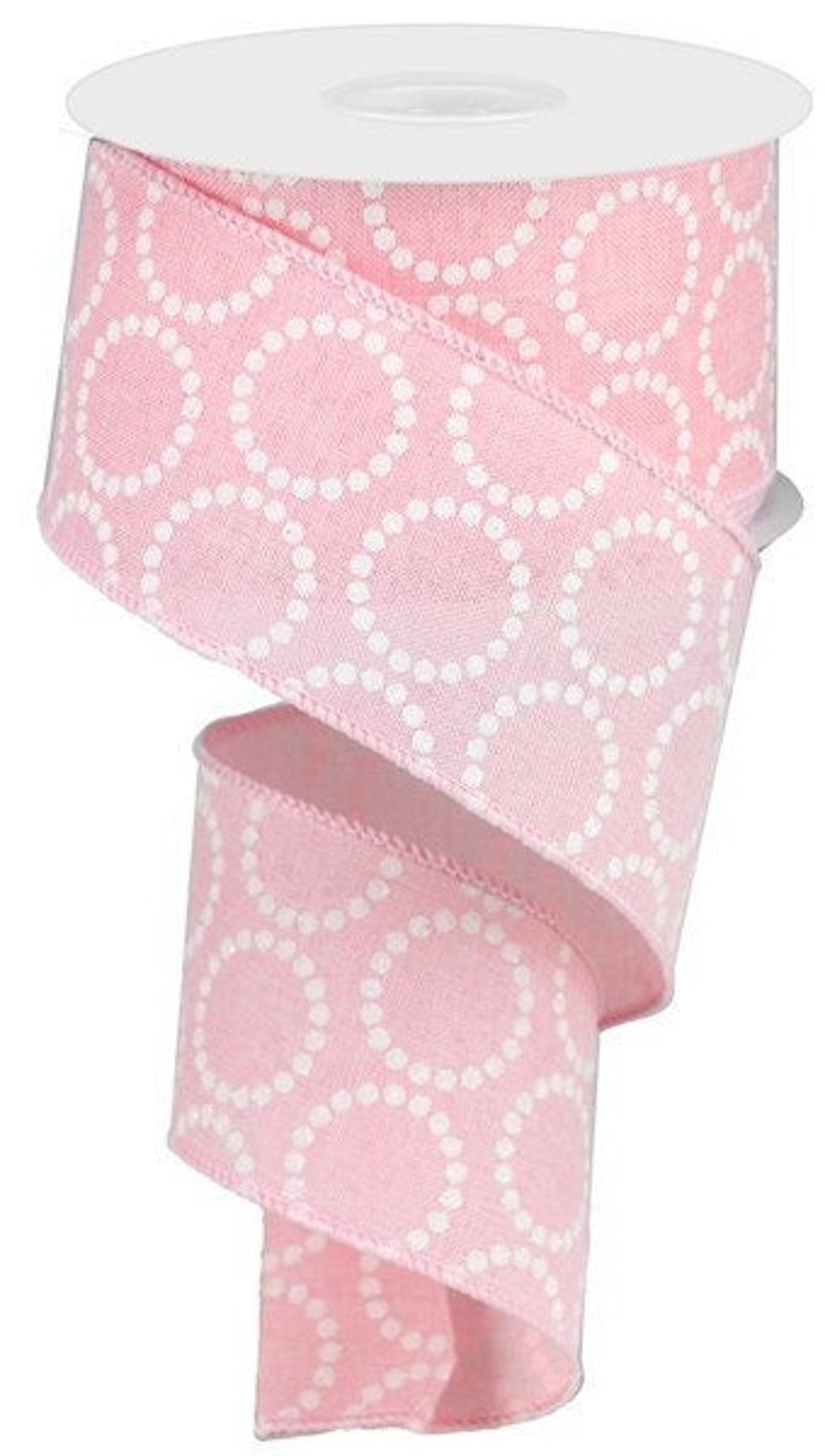 Wired Light Pink Ribbon, Pastel Pink Pink Ribbon for Wreaths and Bows ...