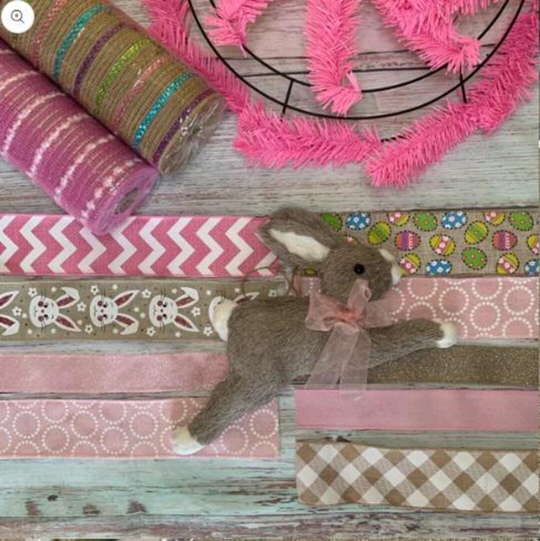 Easter Wreath Kit, Easter Bunny Wreath Making Kit, DIY Wreath Kit ...