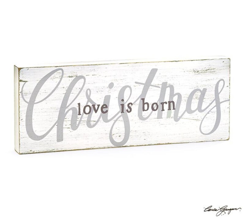 Love is Born Christmas Sign Nativity Religious Christmas - Etsy