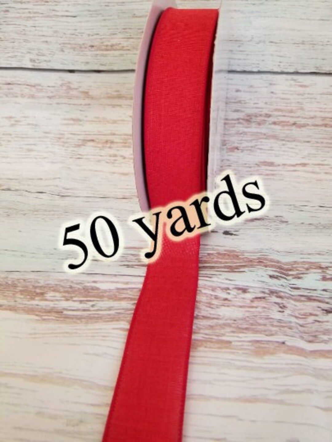 Wired Red Ribbon, Red Ribbon for Wreaths and Bows, Solid Red Ribbon BY ...