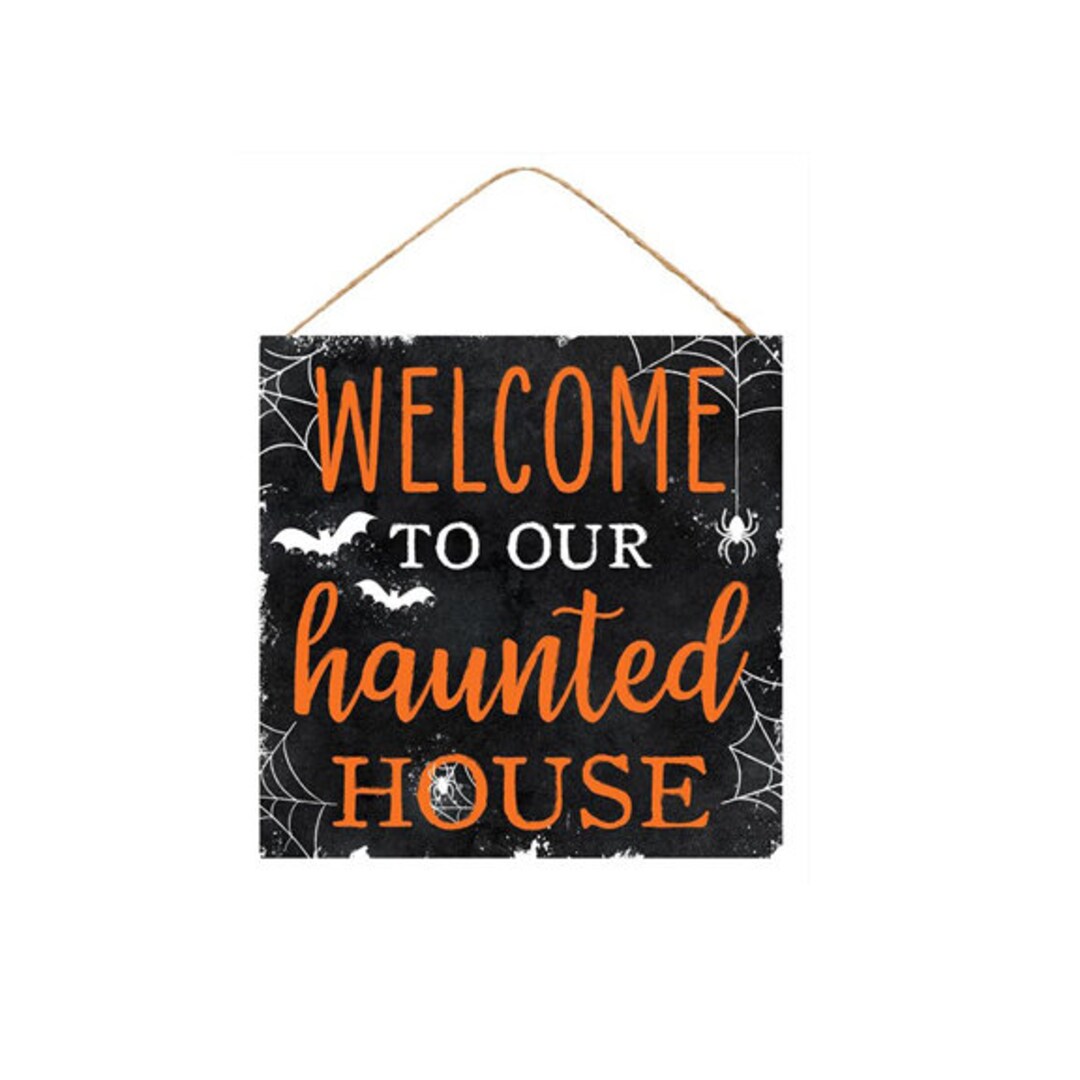 10 Welcome to Ou Haunted House Halloween Wood Sign, Halloween Sign for ...