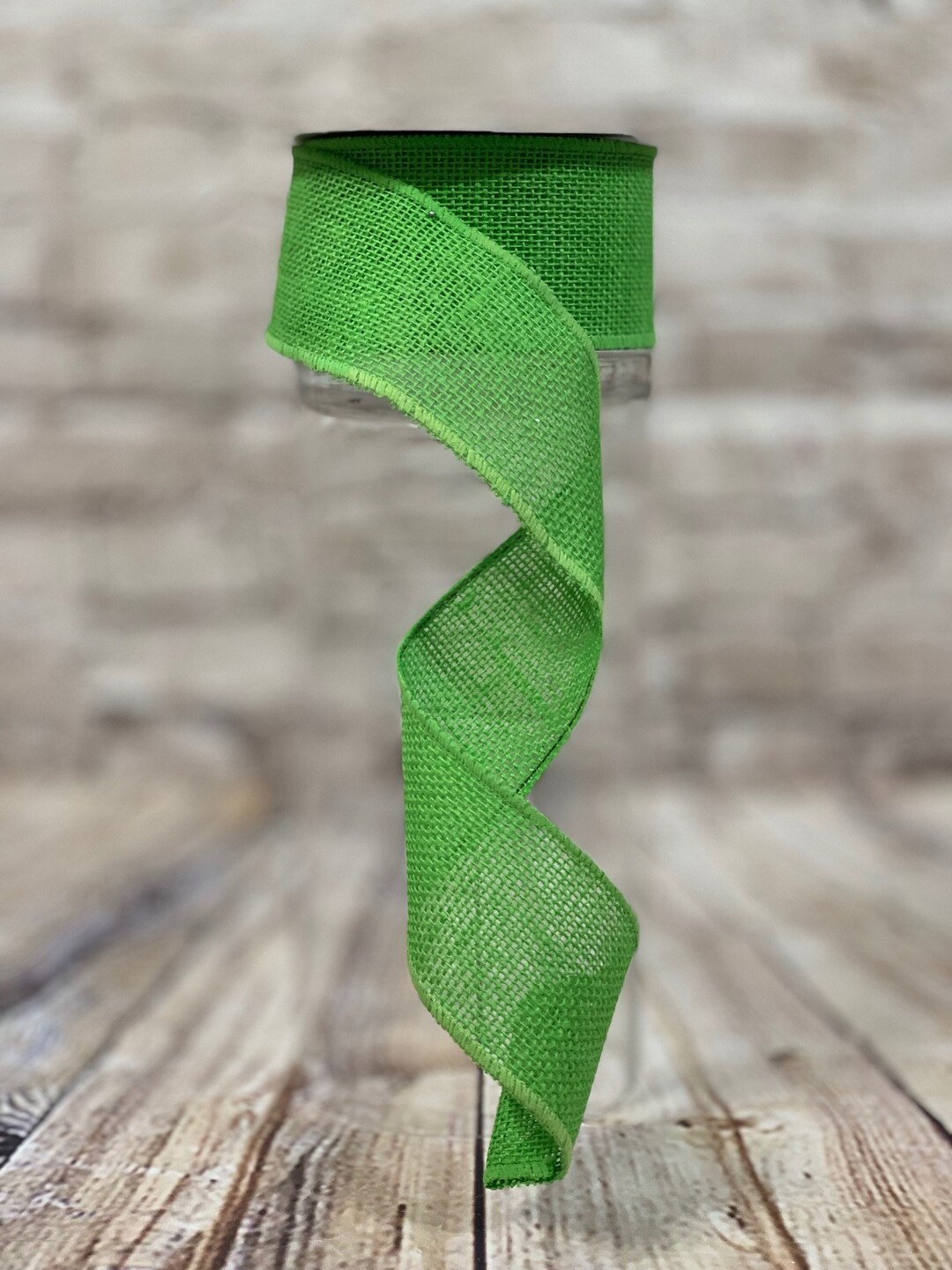 Wired Lime Green Burlap Ribbon, Lime Ribbon for Wreaths and Bows BY THE ...