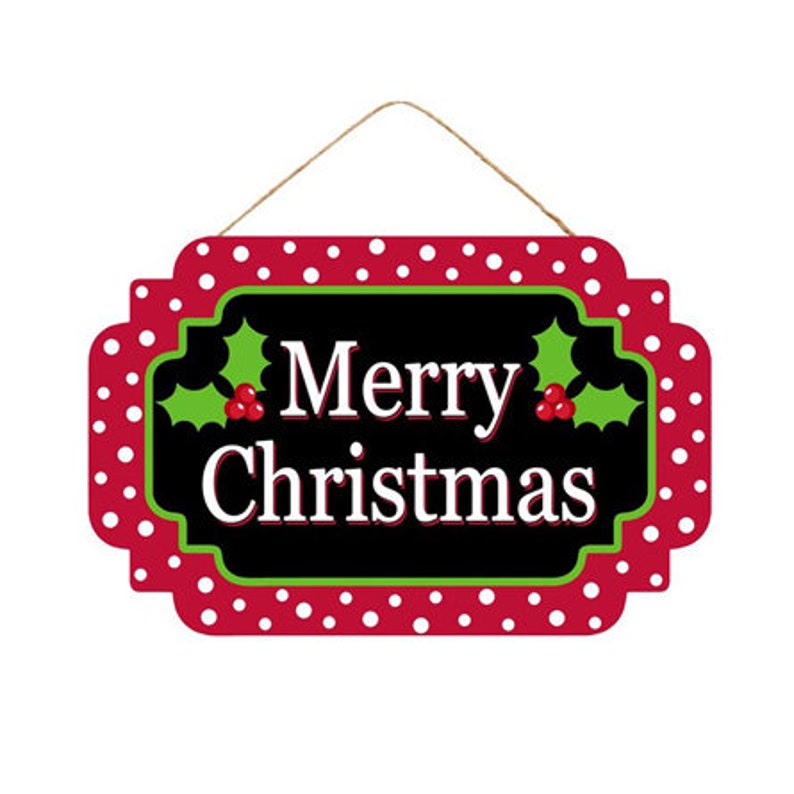 Merry Christmas Sign Christmas Wreath Sign Hanging Christmas - Etsy