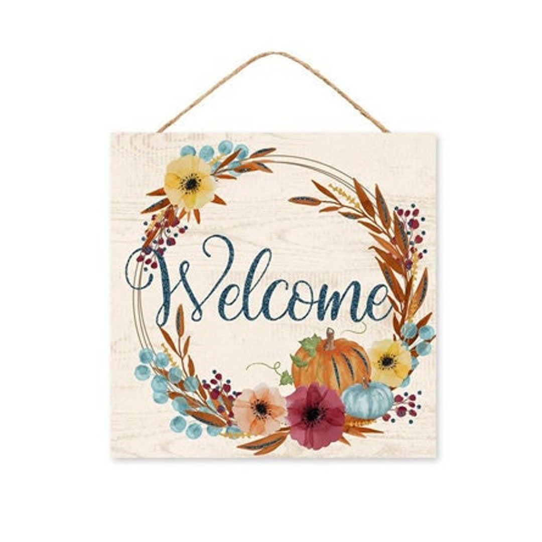 Fall Welcome Wood Sign, 10 Welcome Sign for Fall, Thanksgiving and Fall ...
