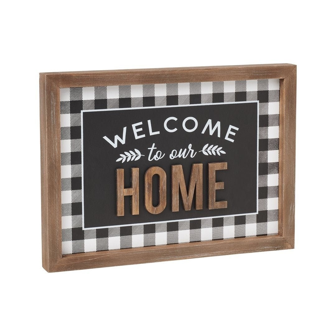 Bienvenido a nuestro letrero de madera de inicio, letrero de bienvenida ...