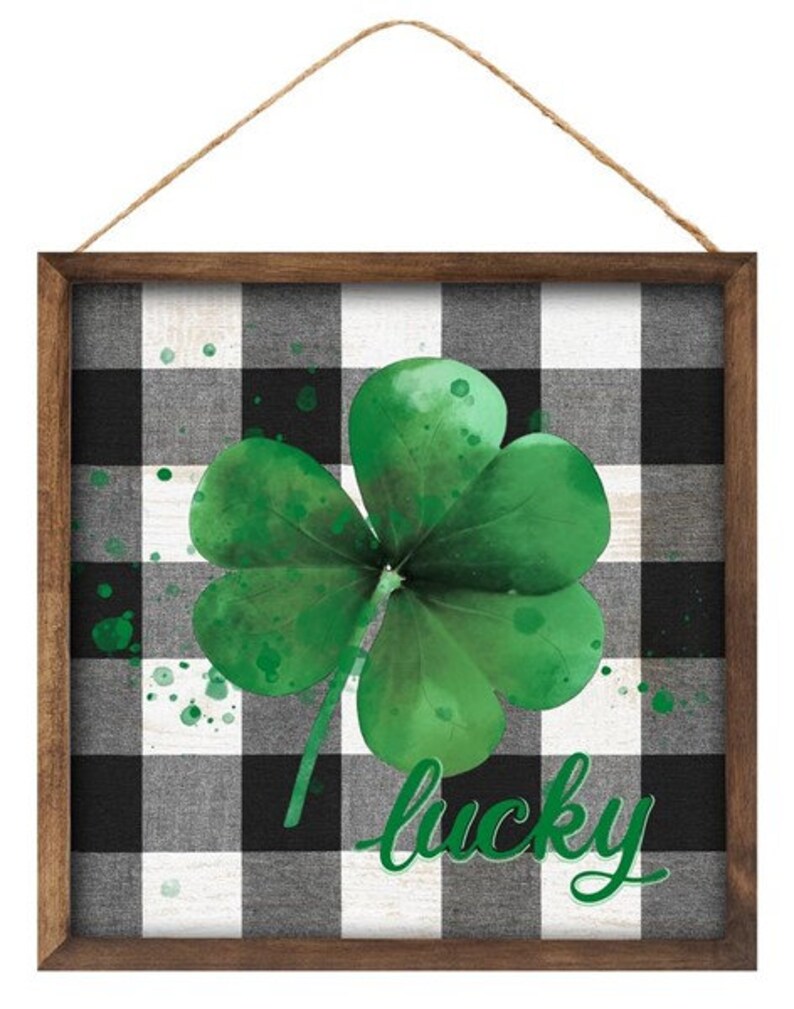 St. Patrick's Day Wood Sign Lucky Clover Sign for St. - Etsy