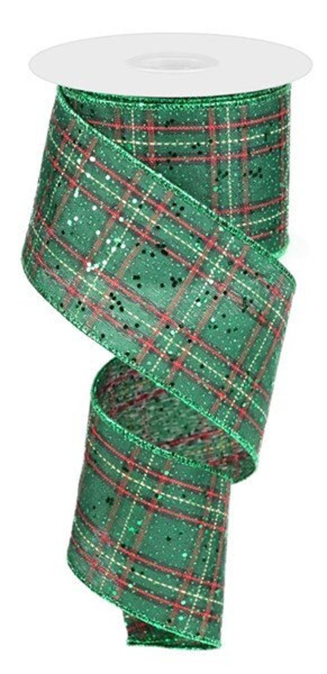 Wired Christmas Ribbon, Christmas Plaid Ribbon, Christmas Check Ribbon, 2.5" X 10 YARD ROLL - Etsy