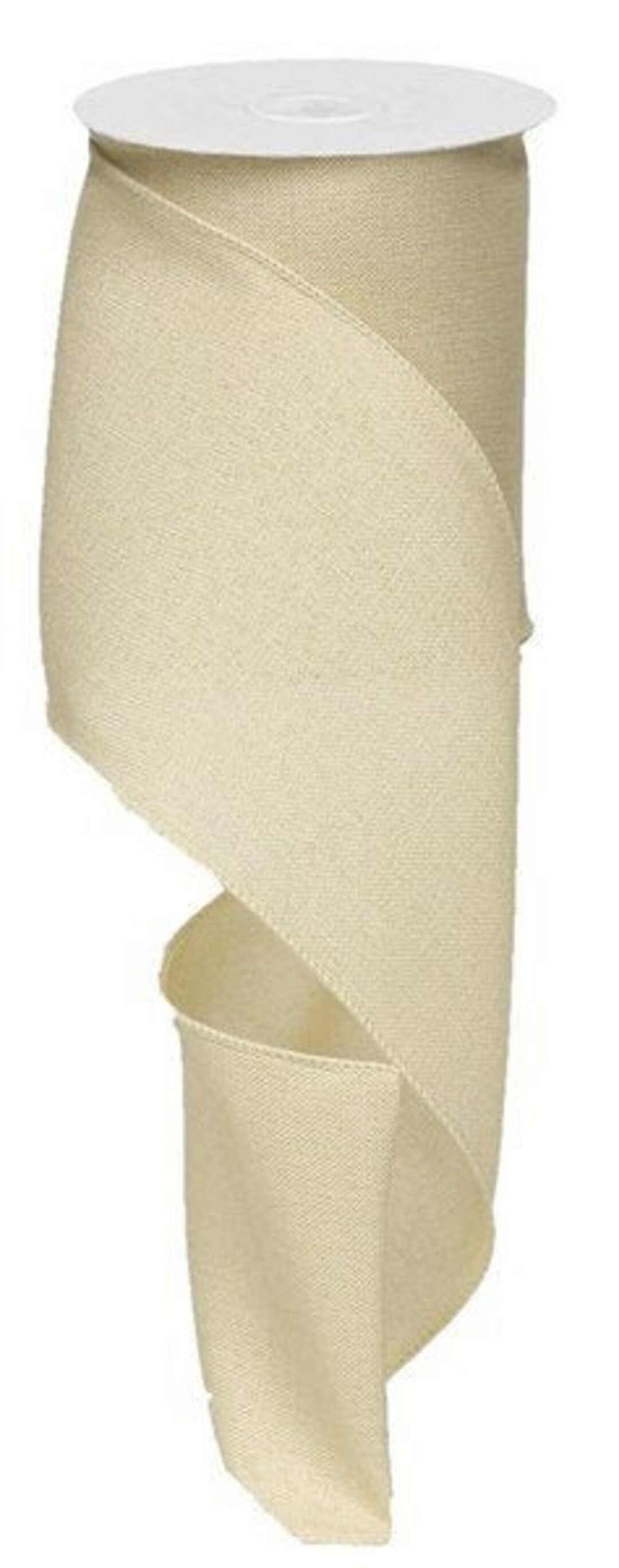 Wired Ivory Ribbon, Cream Ribbon, Solid Ivory Ribbon for Wreaths and ...