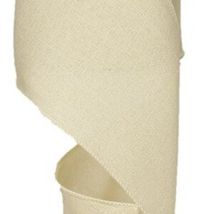 Wired Ivory Ribbon, Cream Ribbon, Solid Ivory Ribbon for Wreaths and ...