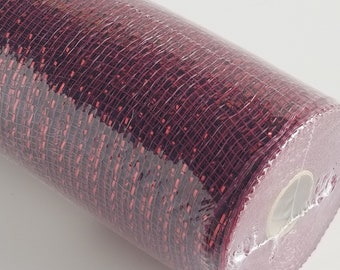 Burgundy Deco Mesh - Etsy