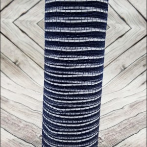 Navy Metallic Mesh, Blue White Stripe Mesh, Navy Craft Mesh, Navy Blue ...