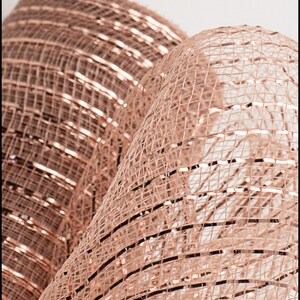 10 Rose Gold Metallic Mesh, Mauve Mesh, Light Pink Metallic Mesh, Blush ...