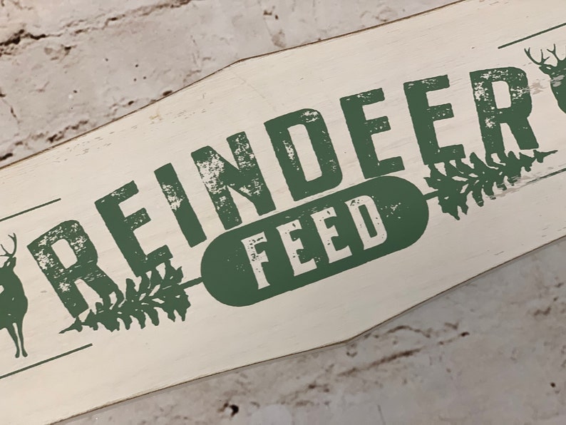 Reindeer Feed Sign Rustic Christmas Farmhouse Christmas - Etsy