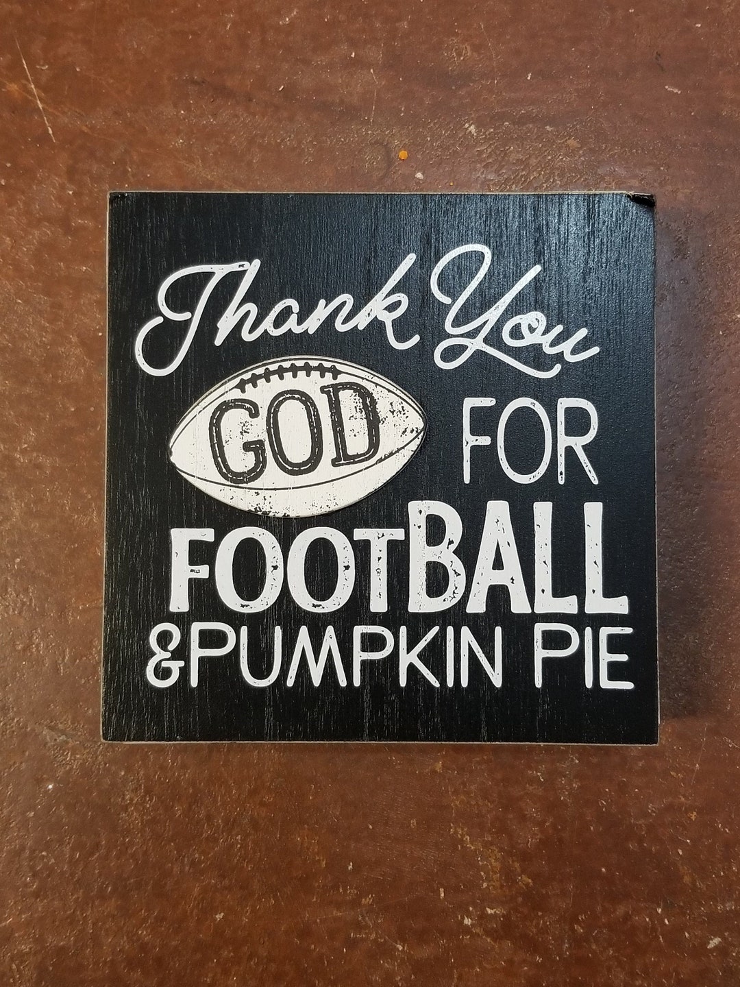 Fall Football Wood Sign, Fall Home Decor, Football & Pumpkin Pie Fall ...