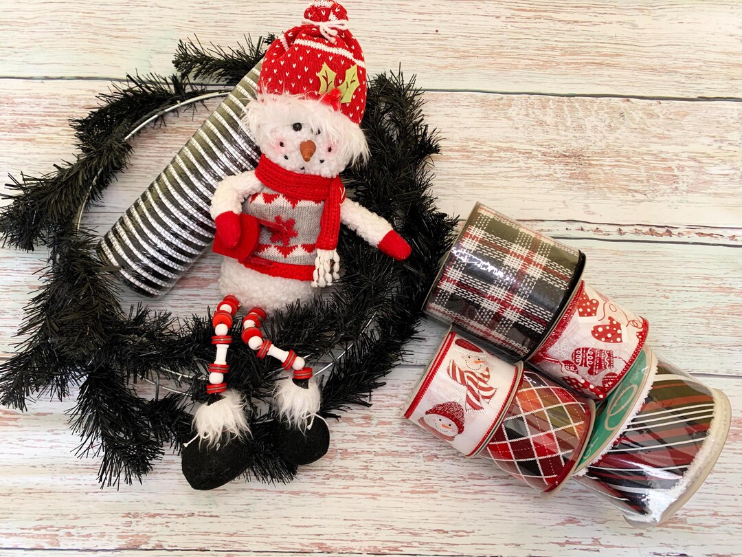 Christmas Wreath Kit, Snowman Wreath Kit, Winter Wreath Making Kit ...