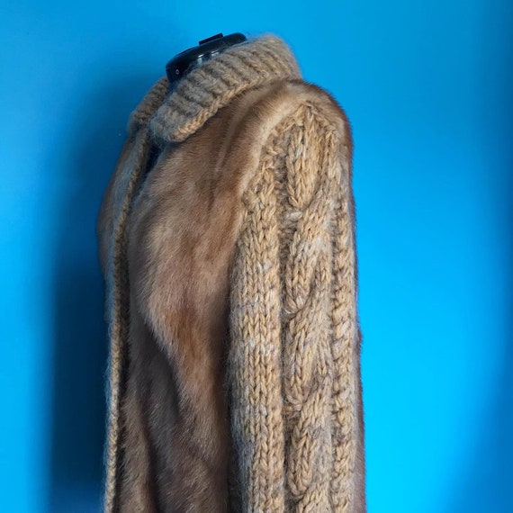 1970s Mr. Leonard Mink Sweater Coat / Mink Knit Coat … - Gem
