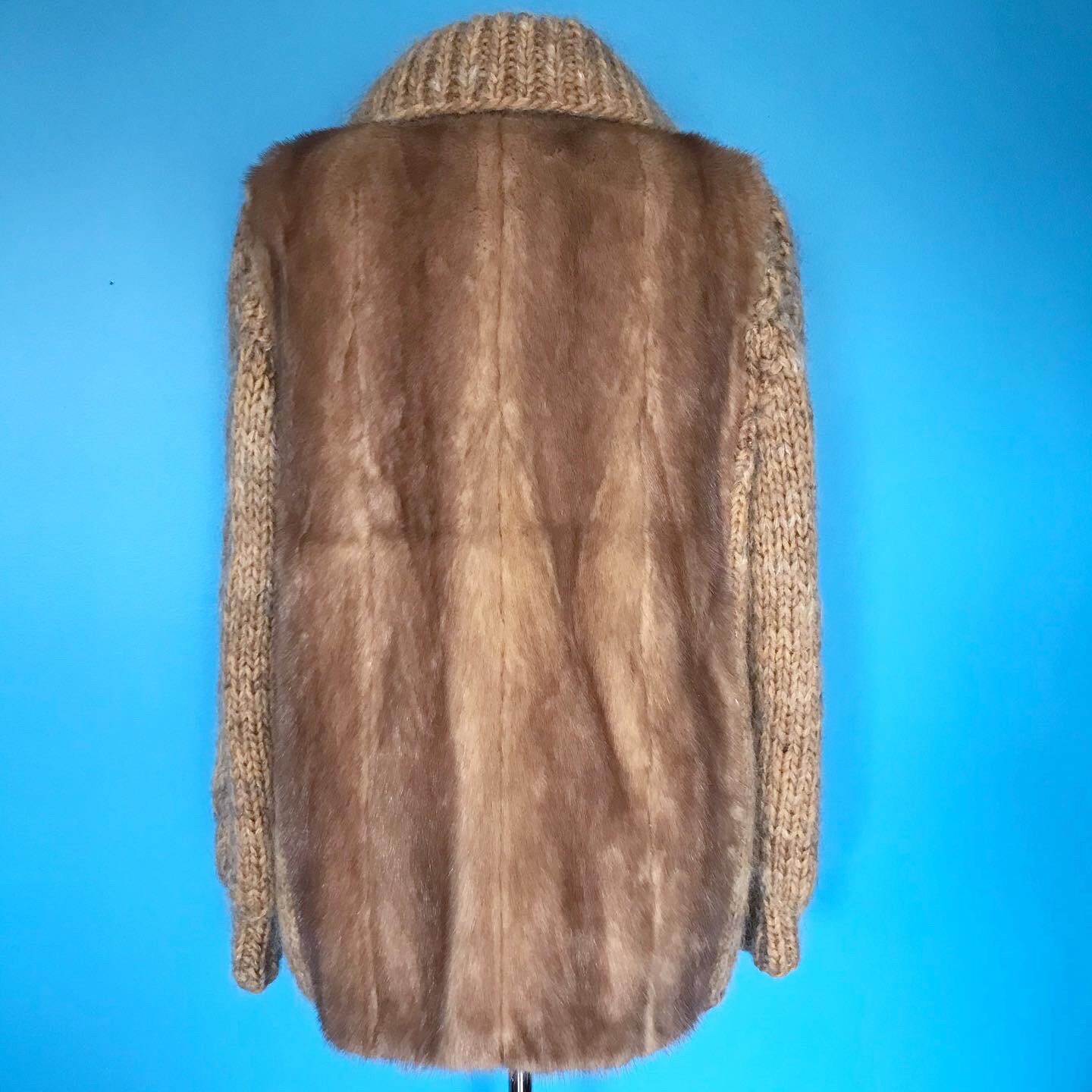 1970s Mr. Leonard Mink Sweater Coat / Mink Knit Coat / Sweater | Etsy