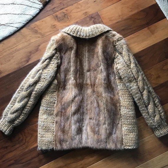 1970s Mr. Leonard Mink Sweater Coat / Mink Knit Coat … - Gem