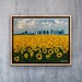 Sun Flower Fields Original Abstract Artwork. Landscape - Etsy