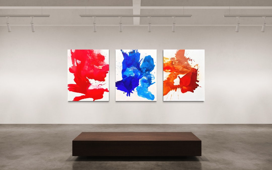 Abstract Painting Set, Colorful Modern Art on Canvas, Frontier Series ...