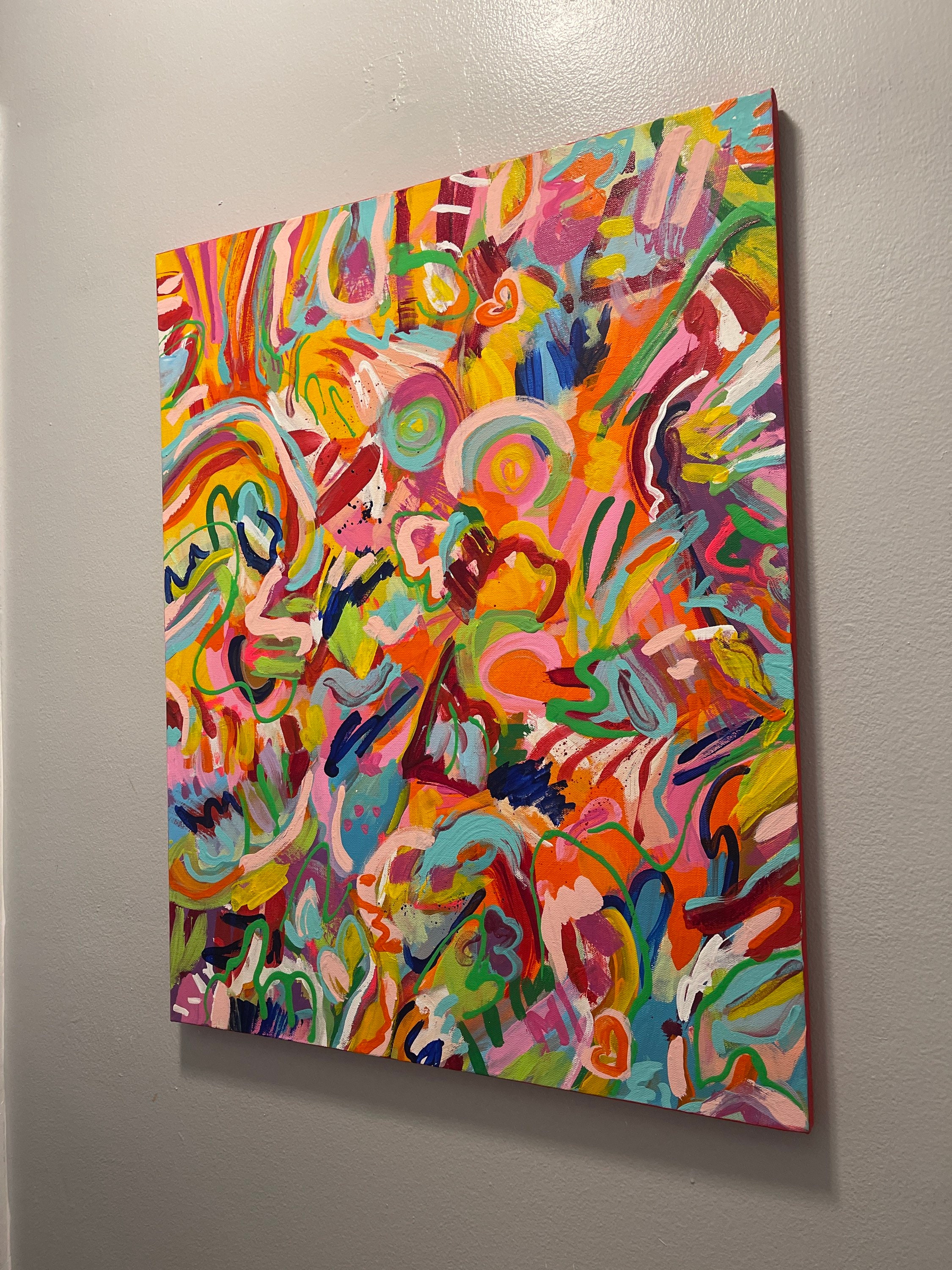 Samba Brasil: Original Colorful Abstract Painting. Whimsical - Etsy