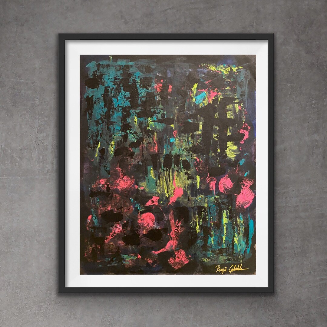 Asia Pacific ~ Original Abstract Painting. Modern Artwork. 16x20 Inch ...