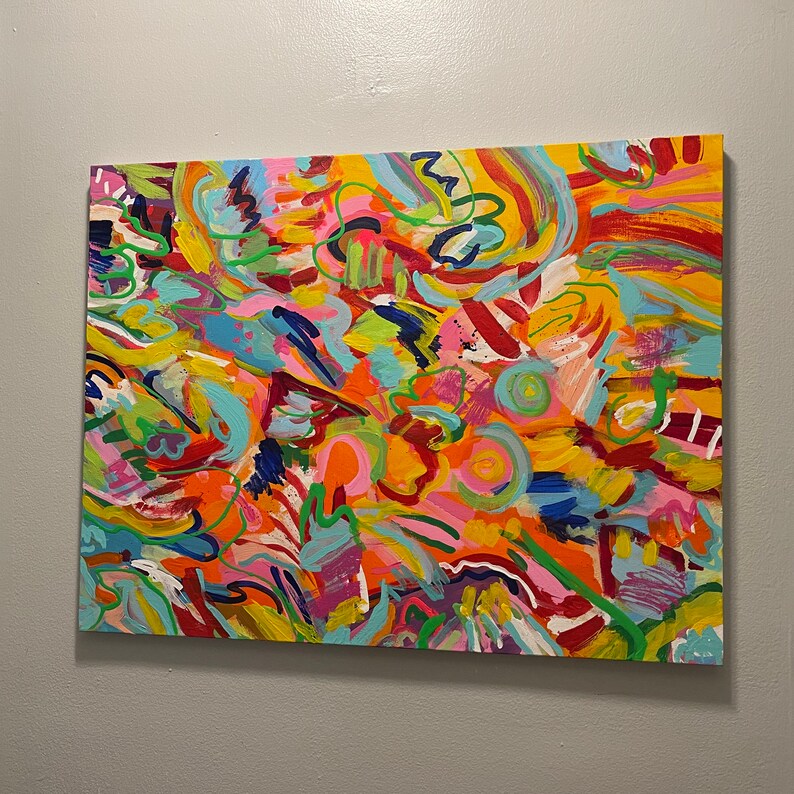 Samba Brasil: Original Colorful Abstract Painting. Modern Art. | Etsy