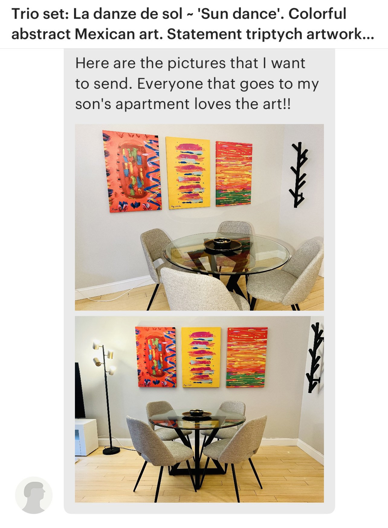 3 Piece Wall Art Set: La Danze De Sol 'sun Dance'. - Etsy