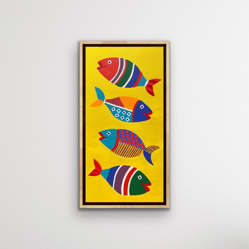 Colorful Fish Art - Etsy
