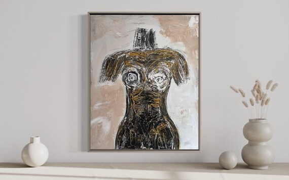 Athena Contemporary Textured Modern Nude Woman Artwork Etsy