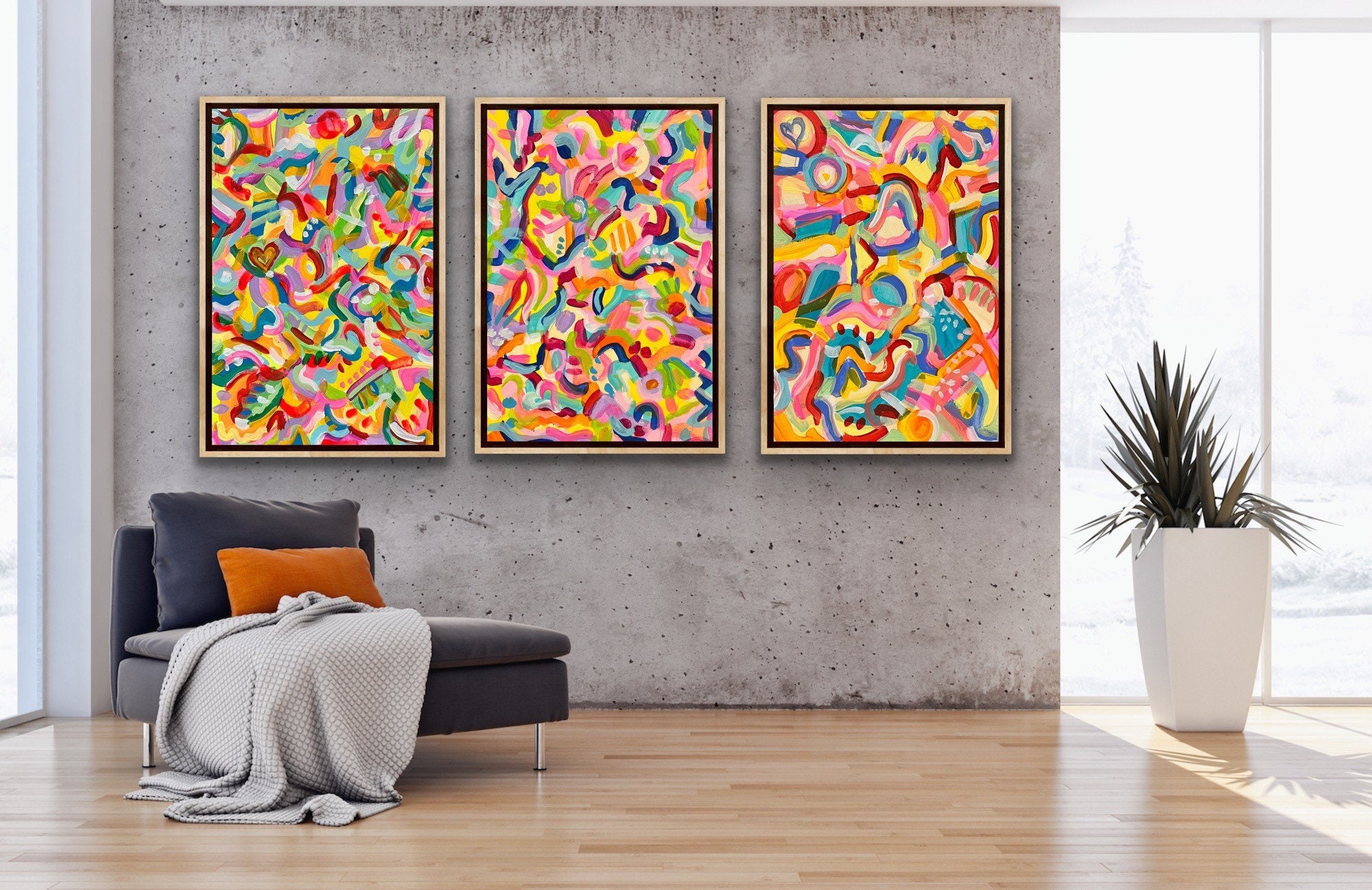 Three Piece Art Set La Loco: Born to Be Wild Mexican - Etsy