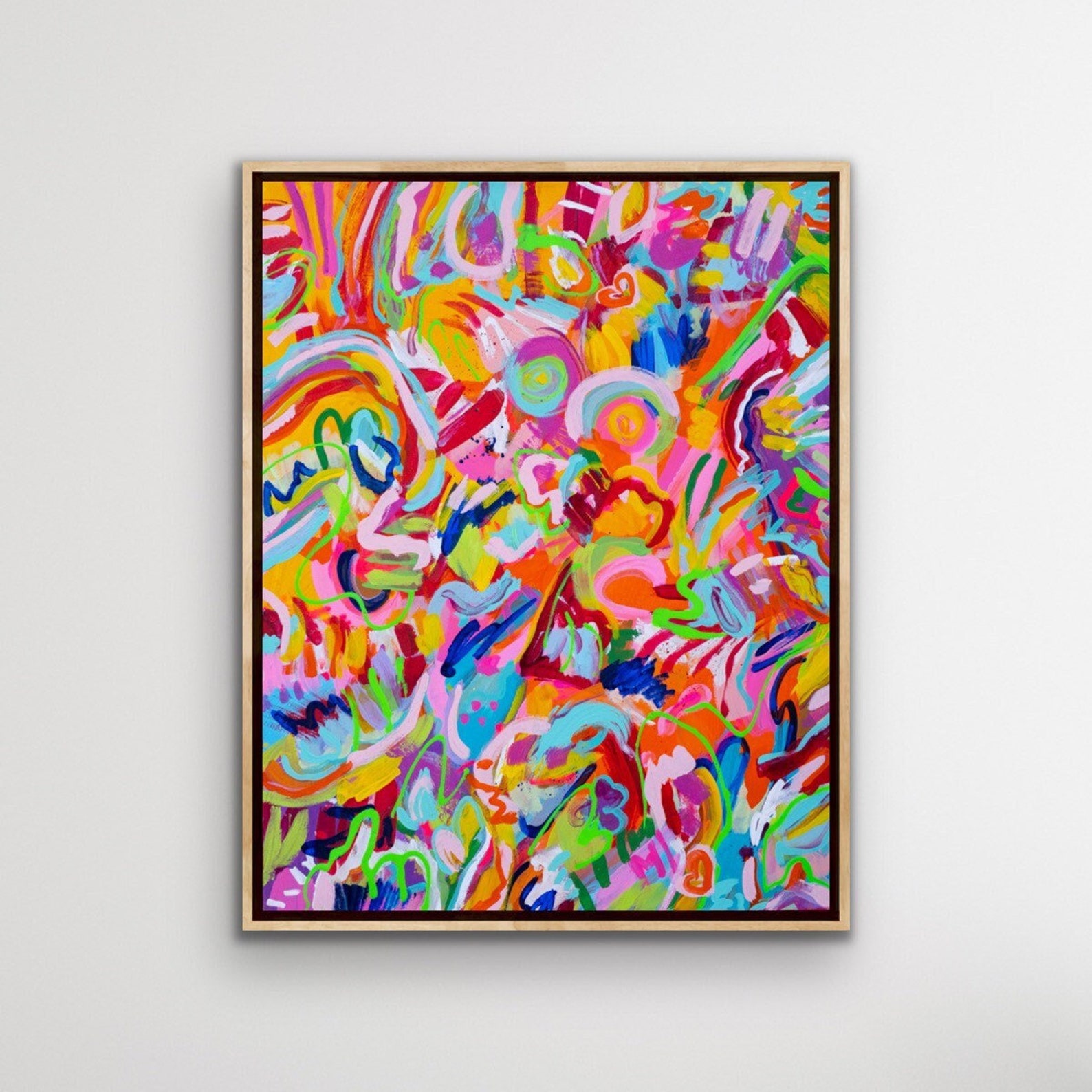 Samba Brasil: Original Colorful Abstract Painting. Modern Art. | Etsy