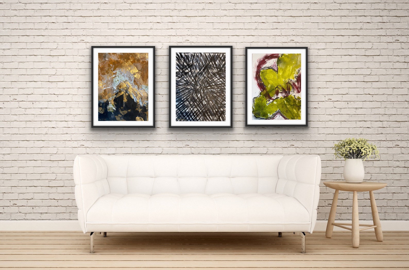 Trio Set: Novelty ~ Original Unique Contemporary Art. Mid Century ...