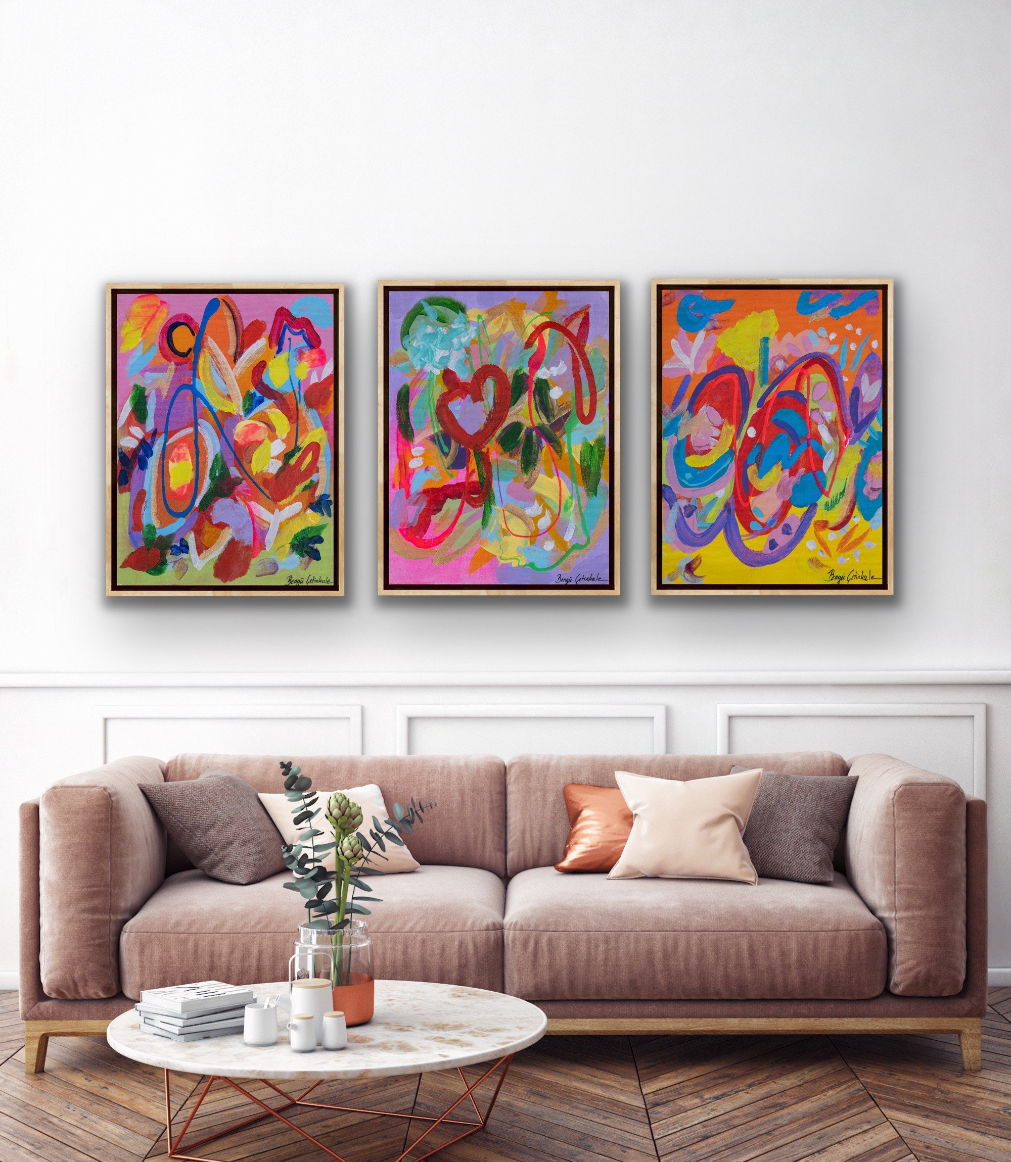 Three Piece Art Set: Discovery Soul De Mexico Original Colorful ...