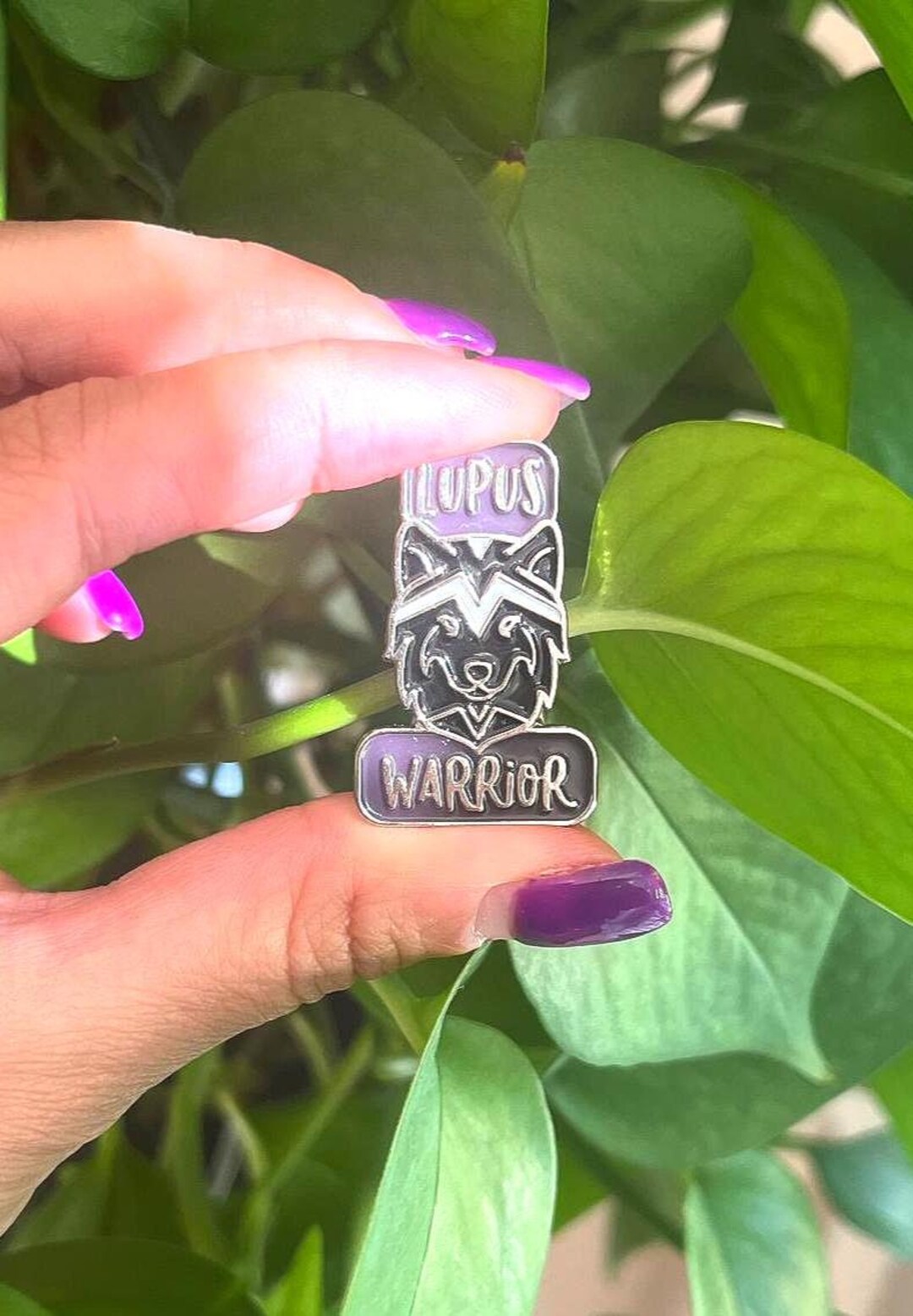 Lupus Warrior Enamel Pin • Wolf Awareness Badge • Autoimmune Disease ...