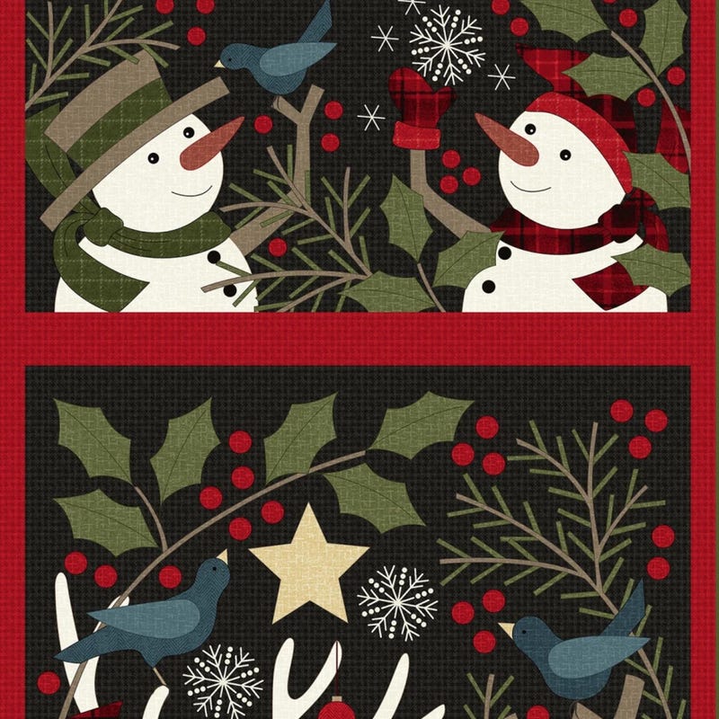 Holly Jolly Fabric Panels - Etsy