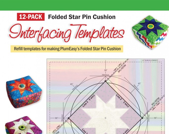 FOLDED STAR Pin Cushion Interfacing Templates 12 PEP-207 By: - Etsy