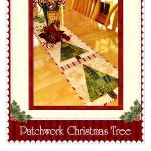 Patchwork Christmas Tree table Runner Sewing Pattern From: Shabby ...