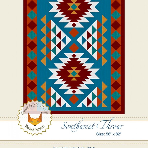 Western Style Patchwork Quilt PDF Instant Download Lap Quilt Pattern ...